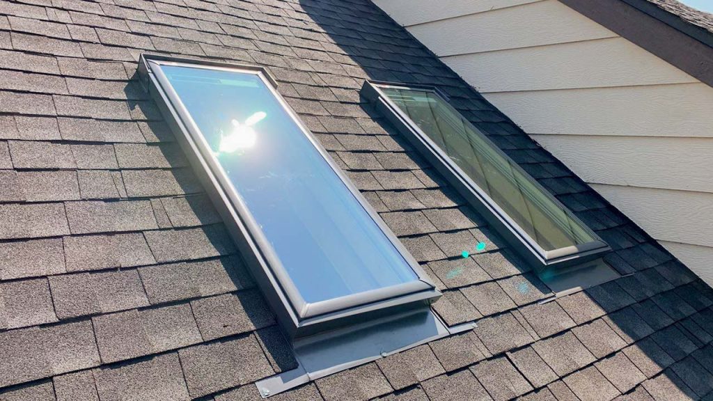 Two Velux Skylights – One Sun Tunnel – Skylight Specialists, Inc